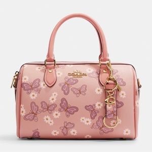 Coach | Accessories | Coach Pink Butterfly Trigger Keychain Fob Bag ...
